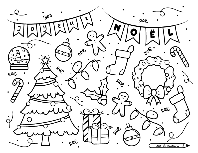 Coloriage de Noël – Jac.ili créations